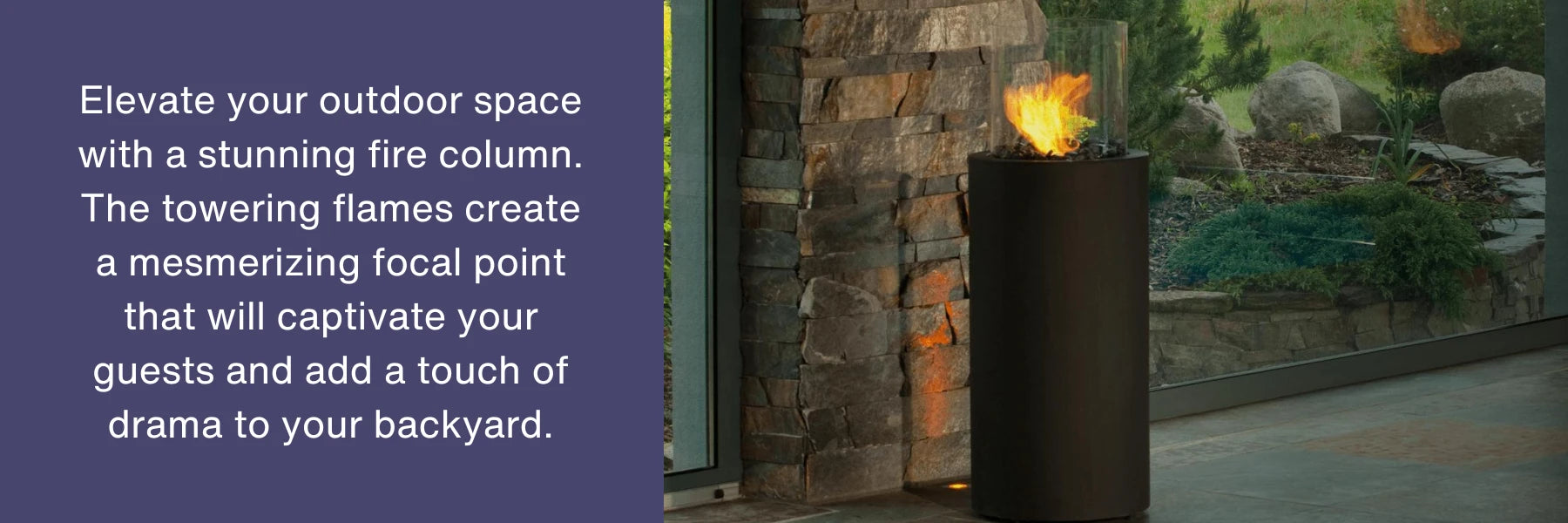 Luxury Outdoor Fire Pit Column | Lux Yard and Homes |Lux Yard and Homes