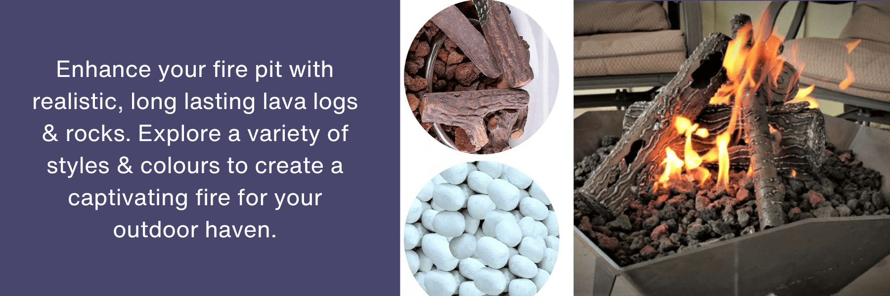 The Best Outdoor Fire Pit Logs | Fire Pit Rocks | Lux Yard and Homes