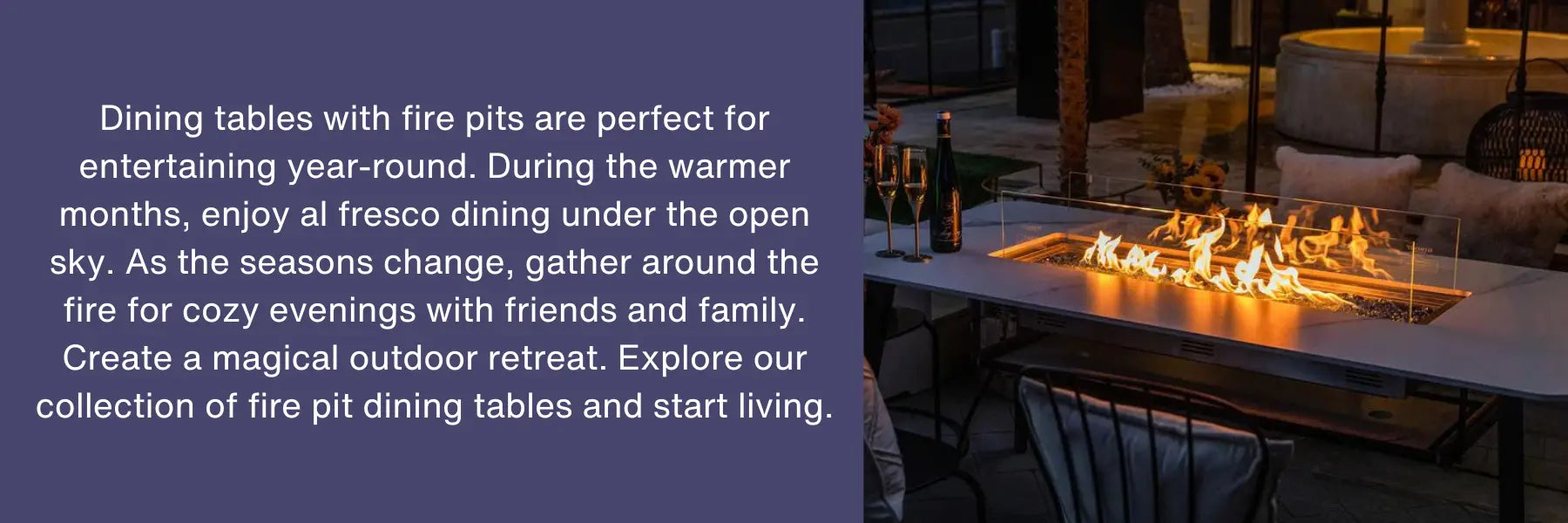 Outdoor Dining Table with Fire Pit | Lux Yard and Homes |Lux Yard and Homes