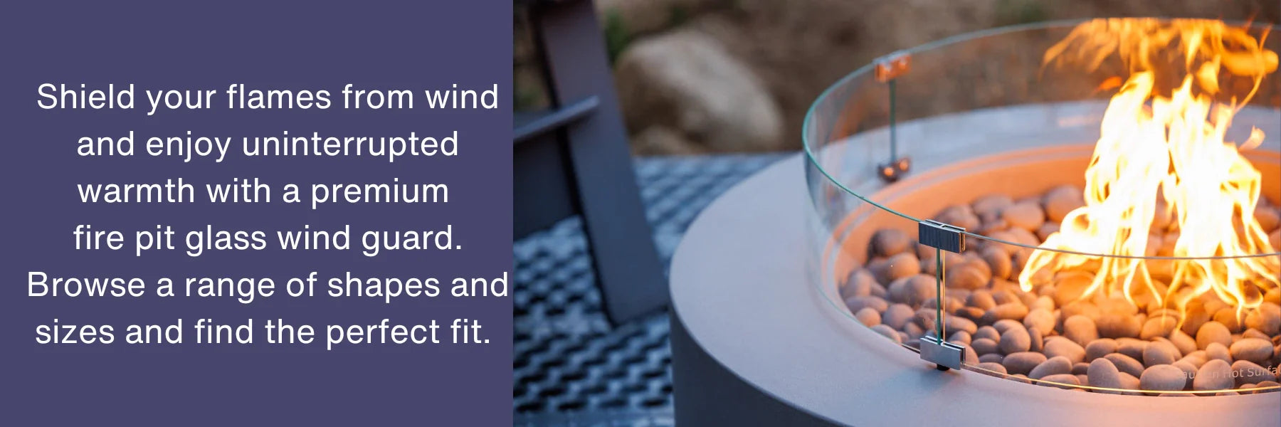 Shop Fire Pit Glass Wind Guards | Lux Yard and Homes