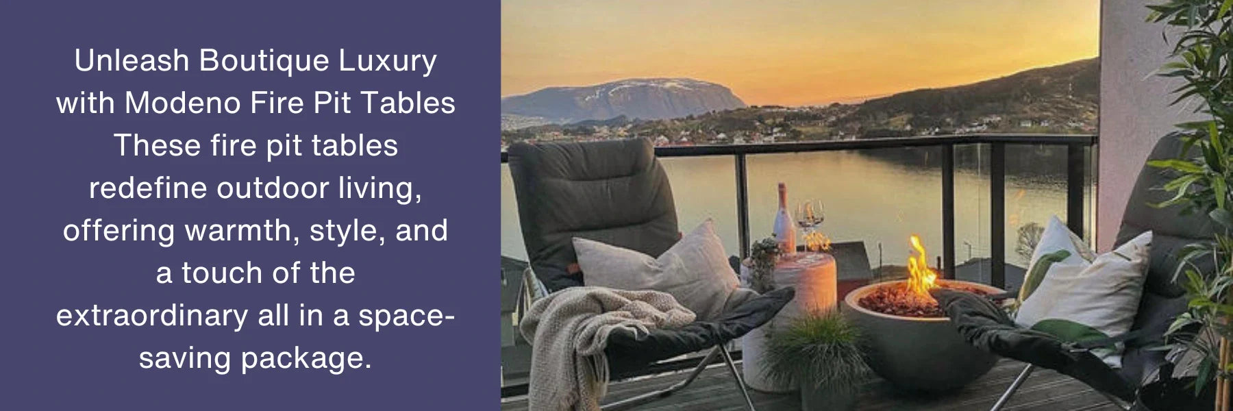 Modeno | Round Fire Pit Table | Lux Yard and Homes