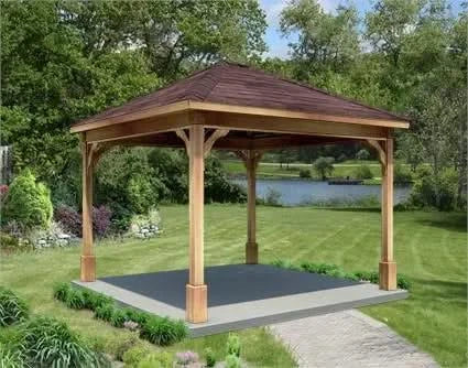 Fifthroom Unstained Cedar Wood Ramada Structure | Lux Yard and Homes